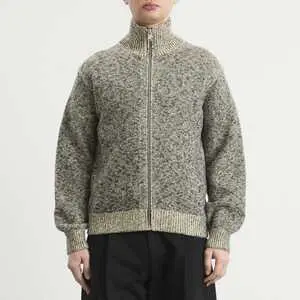 JIL SANDER Speckled Mouline Zip Up Jumper