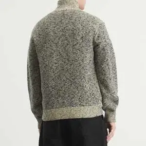 JIL SANDER Speckled Mouline Zip Up Jumper