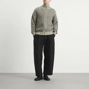 JIL SANDER Speckled Mouline Zip Up Jumper