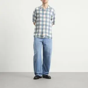 JIL SANDER Boxy Fit Short Sleeve Shirt Check Shirt
