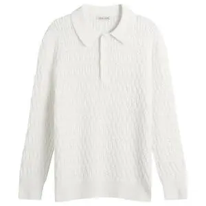 CARTER YOUNG Cable Polo Sweater