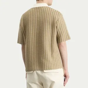 JIL SANDER Cotton Bi-colour Net Stitch Polo