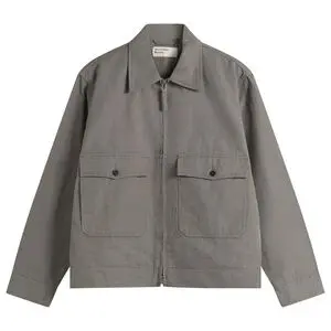 Universal Works Linen Slub Weave S130 Jacket - Mid Grey
