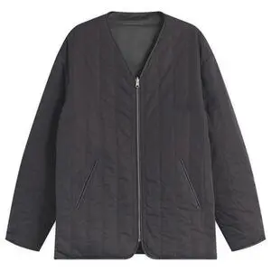 MAISON MARGIELA Light Padded Collarless Jacket - Black/black