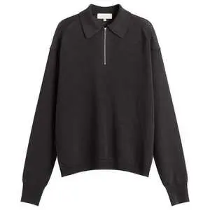 Studio Nicholson Heddy Zip Up Jumper - Black Grape