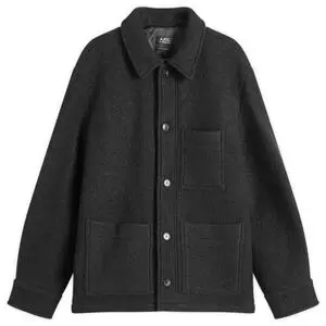 A.p.c. Emile Felted Wool Chore Jacket - Black