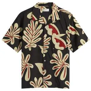 Universal Works Baja Print Road Shirt - Black