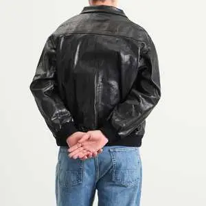 Auralee Lamb Leather Zip Blouson