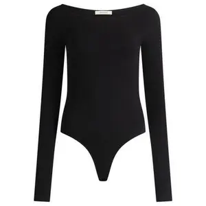 ENTIRE STUDIOS Scoop Neck Bodysuit - Black