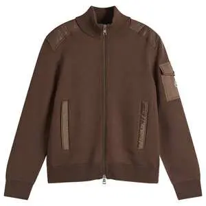 Moncler Hybrid Wool Zip Through - Brown