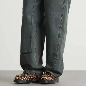 Dr. Martens Lowell Leopard Print Moc Toe Shoe