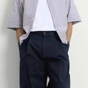 Studio Nicholson Sorte Deep Pleat Volume Pant