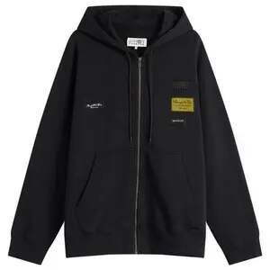 MAISON MARGIELA Tailored Labels Zip Hoodie - Black