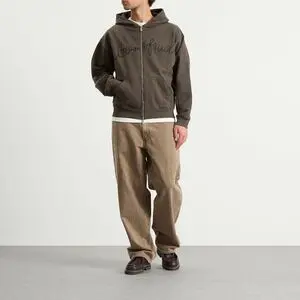 BRAM'S FRUIT Garden Hose Chain Stitch Zip Hoodie