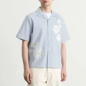 WAX LONDON Didcot Applique Flowers Vacation Shirt