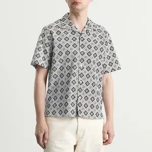 WAX LONDON Didcot Tile Print Vacation Shirt