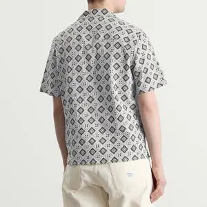 WAX LONDON Didcot Tile Print Vacation Shirt