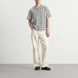 WAX LONDON Didcot Tile Print Vacation Shirt