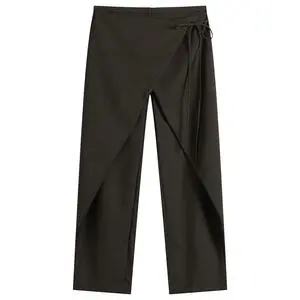 ST. AGNI Wrap Rouleau Pants - Umber
