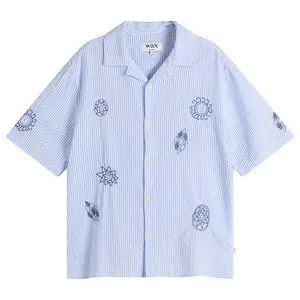 WAX LONDON Didcot Seersucker Doodle Vacation Shirt