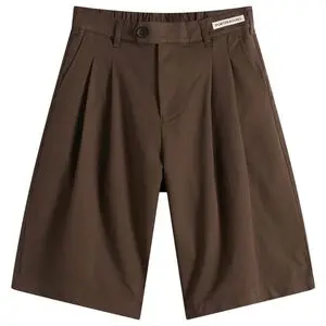 PORTER JAMES Double Pleated Shorts - Brown