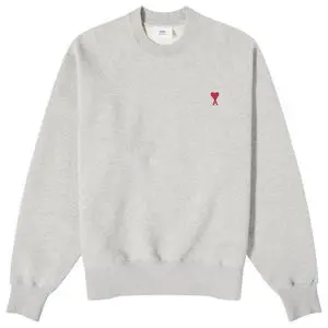 AMI Paris Small Adc Crew Sweat - Grey