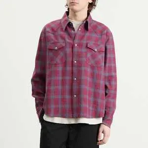 Visvim Four Corners Check Shirt - Red