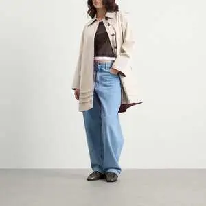 DAMSON MADDER Mercedes Bow Reversible Trench Coat