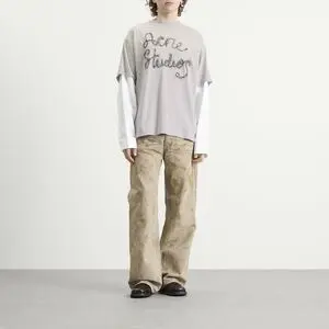 Acne Studios Tinsel Logo Double Sleeve T-shirt