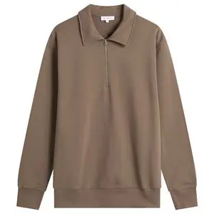 Norse Projects Standard Half Zip Sweatshirt - Walnut
