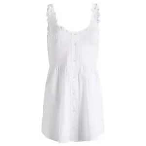 SKIMS Garment Washed Poplin Mini Dress - Snow