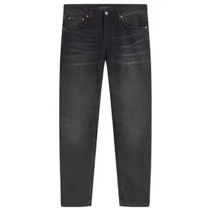 Nudie Jeans Solid Ollie Straight Leg Jeans - Black Force