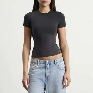 SKIMS Cotton Jersey T-shirt - Soot