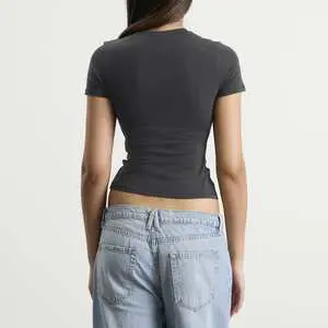 SKIMS Cotton Jersey T-shirt - Soot
