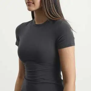 SKIMS Cotton Jersey T-shirt - Soot