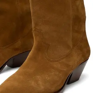 Isabel Marant Étoile Duerto Suede Cowboy Boots - Cognac