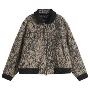 Engineered Garments Leopard Jacquard Ll Jacket - Brown