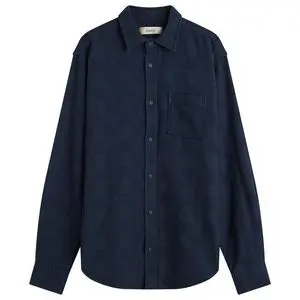 FORET River Jacquard Shirt - Navy