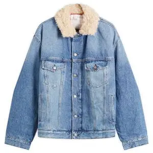 Acne Studios Vintage Blue Padded Robert Denim Jacket - Mid Blue