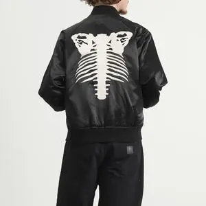 A BATHING APE Skeleton Logo Souvenir Jacket