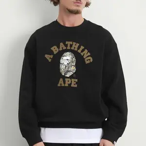 A BATHING APE Tree Edge Camo College Sweatshirt