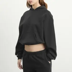 SKIMS Cotton Fleece Classic Pullover Hoodie - Onyx