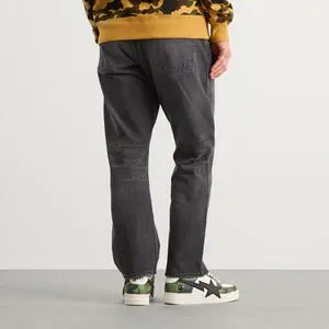 A BATHING APE Shark Loose Fit 13oz Denim Jeans - Black
