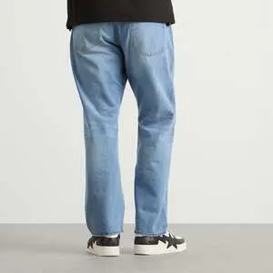 A BATHING APE Shark Embroidered Loose Fit 13oz Jeans - Indigo