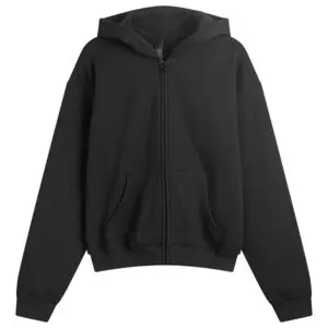 SKIMS Cotton Fleece Classic Zip Up Hoodie - Onyx