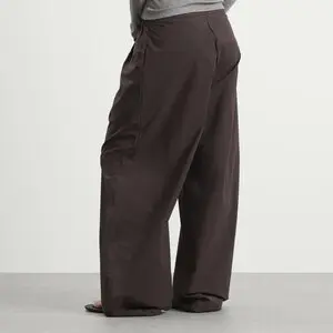 ST. AGNI Relaxed Pleat Pants - Bark