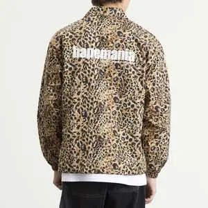 A BATHING APE Wild Leopard Coach Jacket