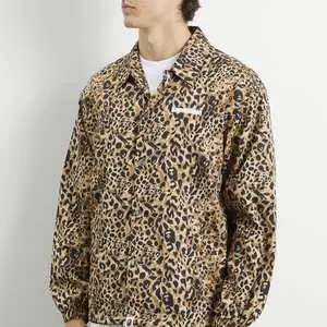 A BATHING APE Wild Leopard Coach Jacket