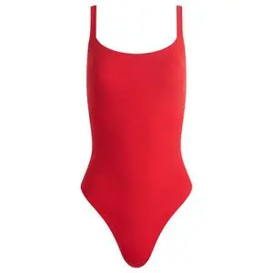 SKIMS Fits Everybody Square Neck Bodysuit - Cherry