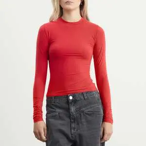 SKIMS Fits Everybody Long Sleeve T-shirt - Cherry
